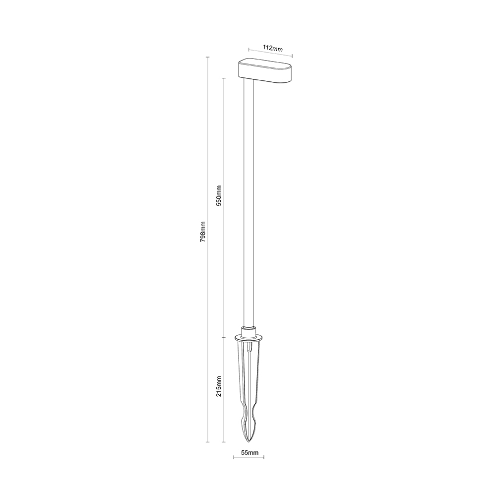 Path Light Linear Bronze - Gardens at Night